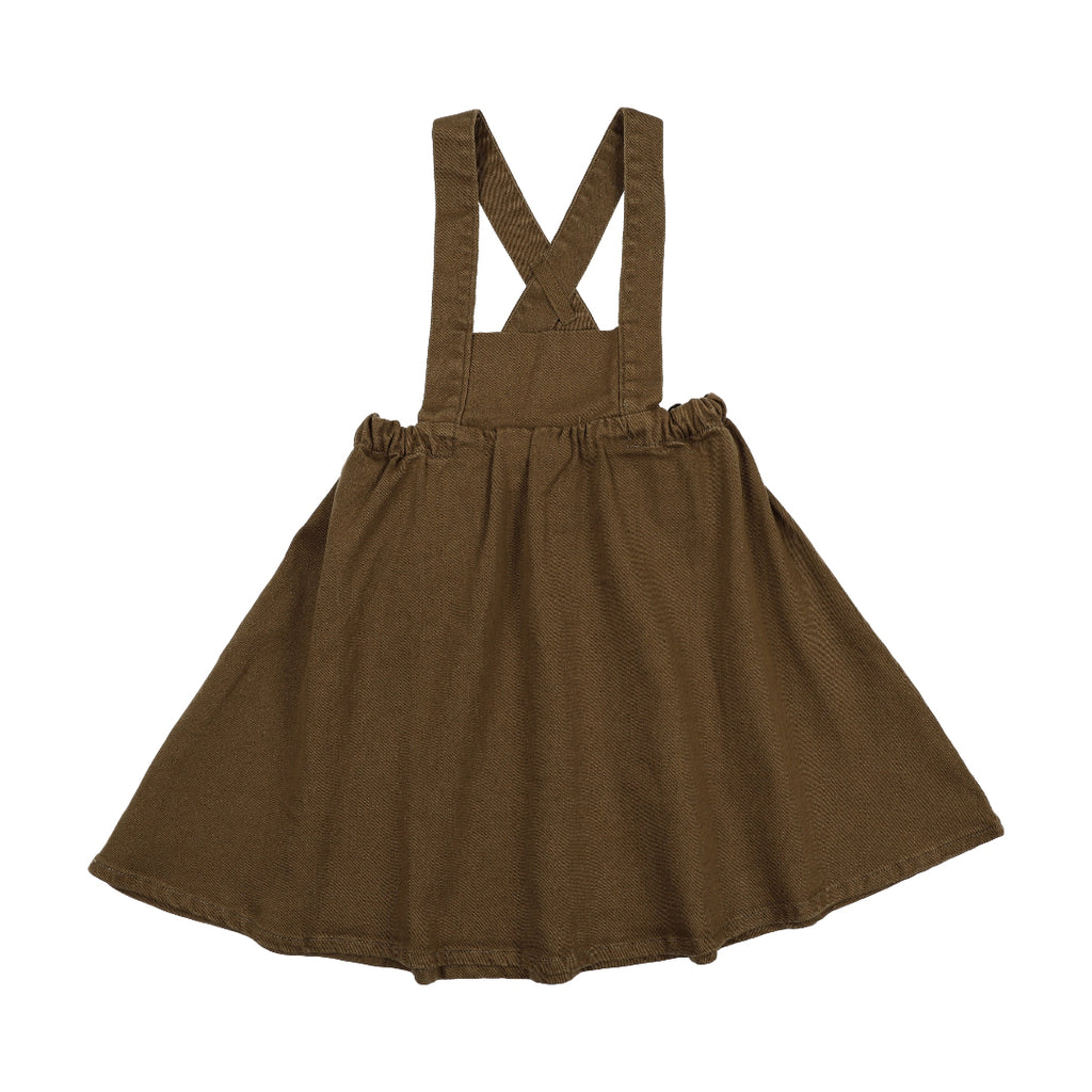 Green Bronze Girls Bib Jumper